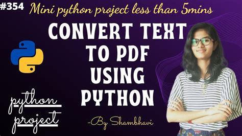 convert any text to pdf using python mini python project python