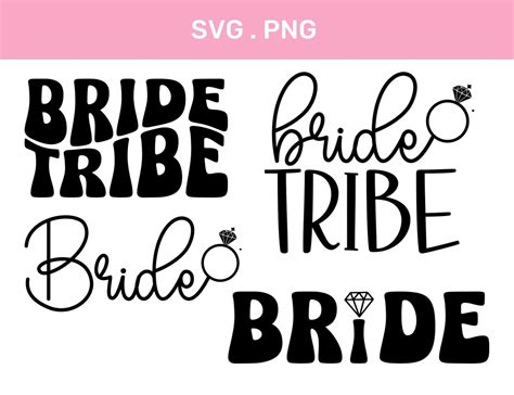 Bride And Bride Tribe Svg Bridal Party Svg Wedding Party Etsy Australia