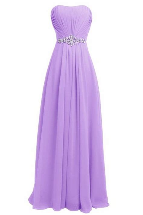 Women Strapless Rhinestone Embellished Maxi Chiffon Party Dress Light
