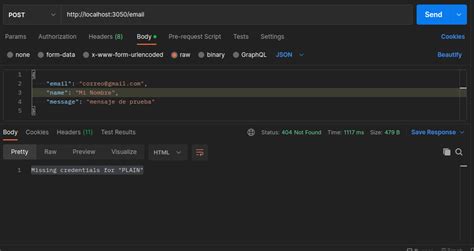 nodejs nodemailer missing credentials for plain stack overflow