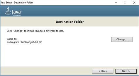 java se jdk 8 installation specify jre destination folder