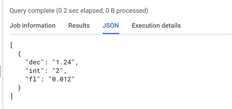 sql bigquery return numeric types stack overflow