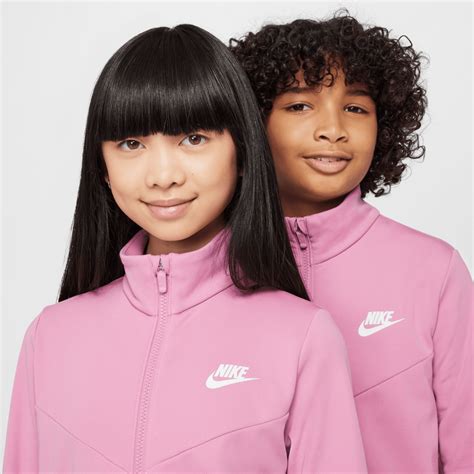 Nike K Nsw Tracksuit Poly Fz Hbr Magic Flamingo Magic Flamingo White