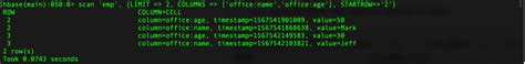 hbase scan or select the table spark by {examples}
