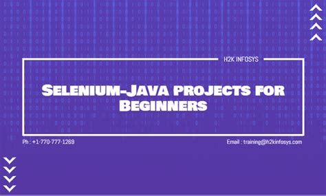 selenium java projects for beginners