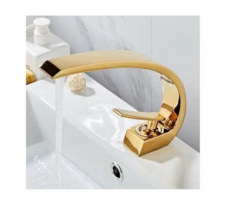 Torneira Monocomando Banheiro Dourada Metal Gold Lançamento B2t