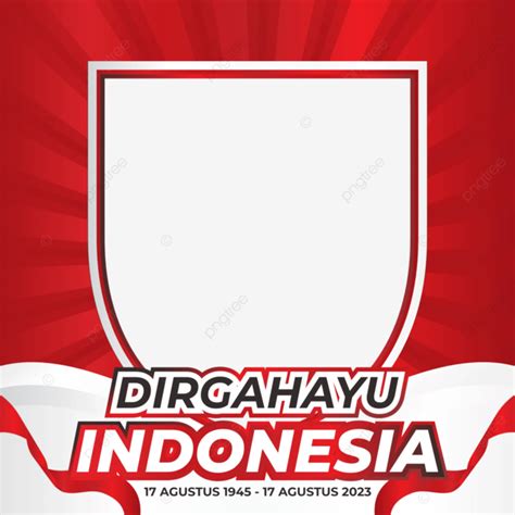 Twibbon Hut Ri 78 With Text Independence Day 2023 Indonesia Vector