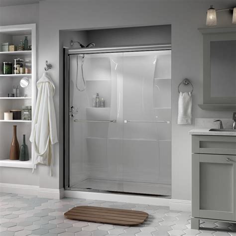 Delta Silverton 60 In X 70 In Semi Frameless Sliding Shower Door In