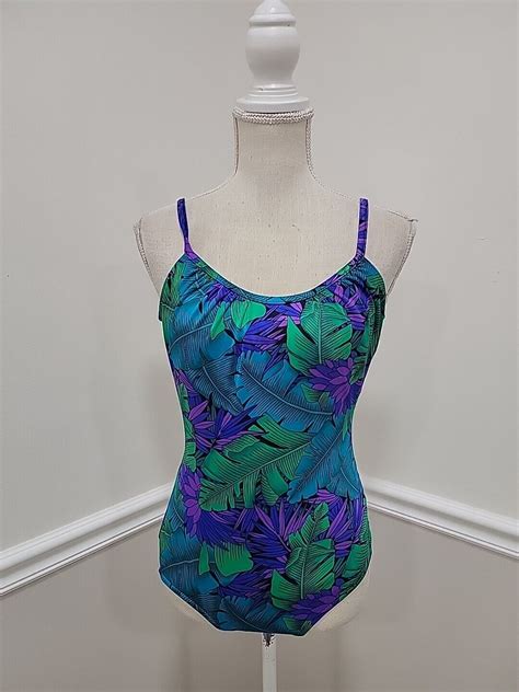 Vintage Classics By Jantzen One Piece Swimsuit 80s M… Gem