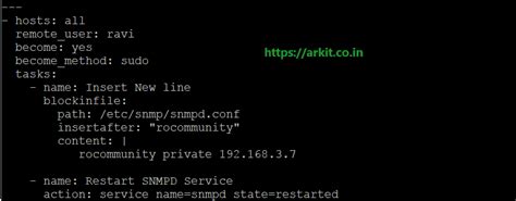 configure snmp using ansible playbook linux best examples