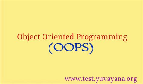 basics of object oriented programming mcq test