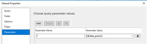 reporting services ssrs parameter not filtering mysql