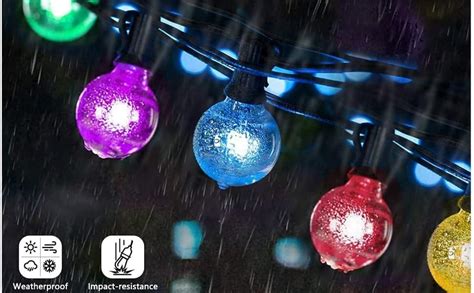 Minsily 15 Pack G40 Led Christmas Replacement Bulbs 1w Shatterproof G40