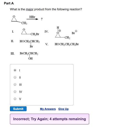 Solved What Is The Major Product From The Following