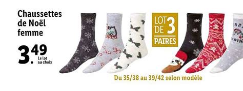 Promo Chaussettes De Noël Femme Chez Lidl Icatalogue Fr