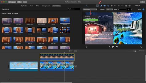 how to create a split screen effect in imovie on mac and iphone