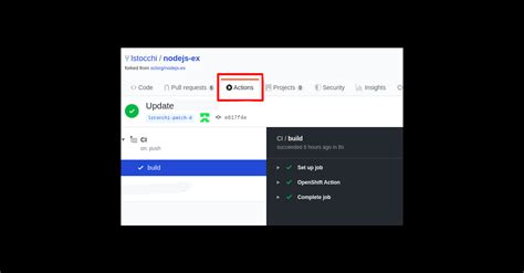 openshift actions deploy to red hat openshift directly from your
