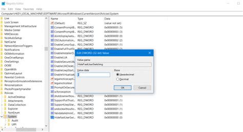 how to enable or disable fast user switching in windows 10