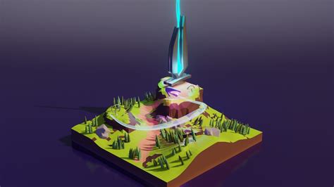 3d model halo infinite lowpoly scene cgtrader