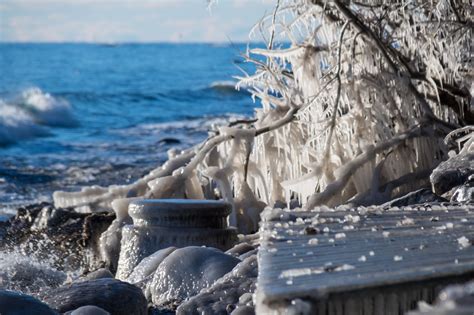 Wallpaper Sea Water Rock Shore Snow Winter Vehicle Ice Cold