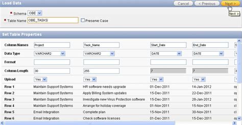 manipulating database objects using oracle application express 4 1