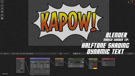 1906 halftone texturing comic text in blender youtube
