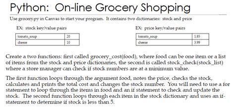 solved python on line grocery shopping use grocery py in