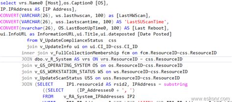 1217820 registry settings to configure how the sql query is generated