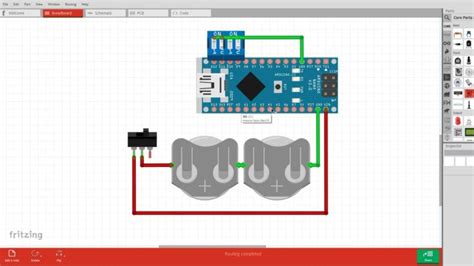 small scale nano setup with pullup inputs and cr2032 batteries