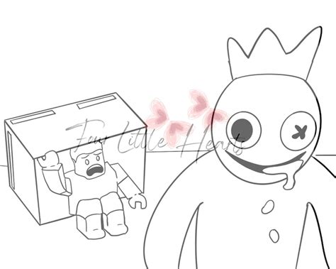 Roblox Rainbow Friends Coloring Pages Digital Download 8x10 Etsy