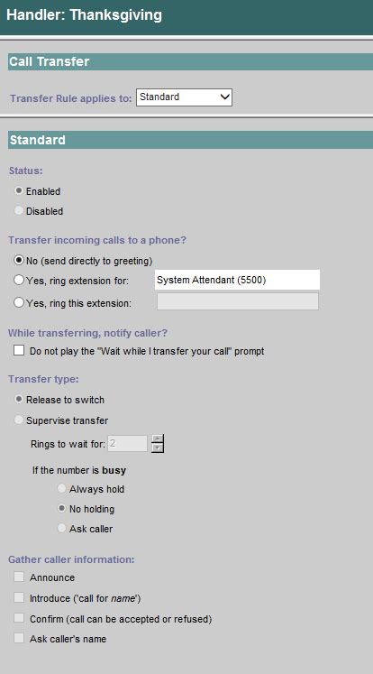 cisco unity 7 and use last rather than first redirecting number for