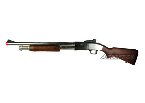 Discontinued Acm 8mm M500 Airsoft Shotgun Silver