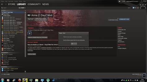 failed to start game missing executable dayz mod troubleshooting