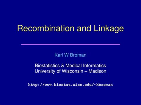 Ppt Recombination And Linkage Powerpoint Presentation Free Download