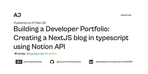 creating a nextjs blog in typescript using notion api dev community