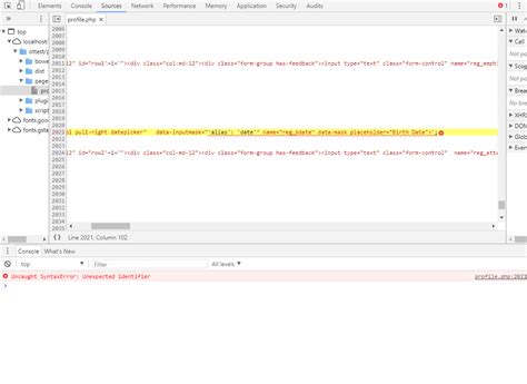 javascript jquery code is not working when added data input mask