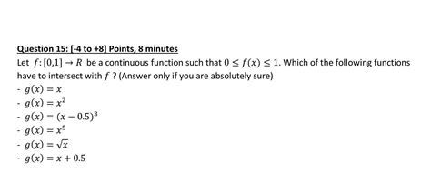 Solved Question 15 [ 4 To 8] Points 8 Minutes Let F [0 1]