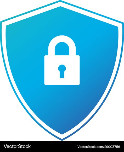 Shield And Lock Icon Cyber Security Concept Vector Image