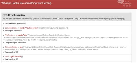 errorexception no hint path defined for [laravelchart] · issue 31