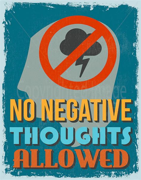 No Negative Thoughts Allowed Retro Metal Tin Sign Etsy Uk