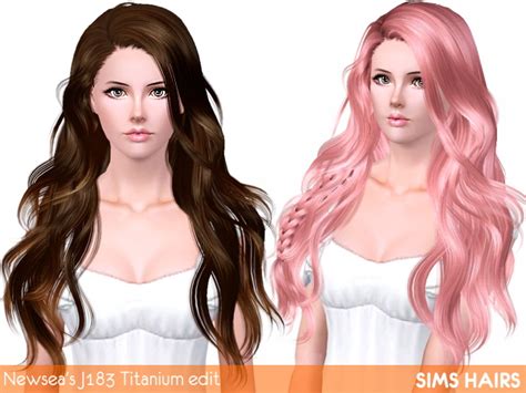 Newseas J183 Titanium Hairstyle Retextured By Sims Hairs