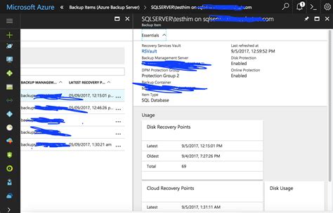 restore from azure portal azure backup server stack