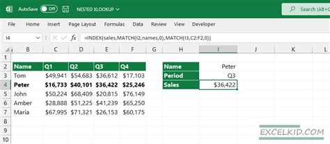 nested xlookup how to use two way lookups