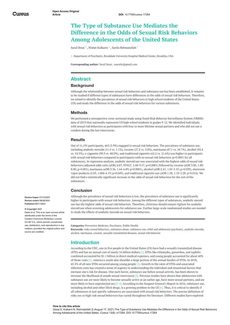 Pdf The Type Of Substance Use Mediates The Difference In The Odds Of