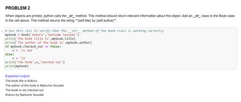 solved problem 1 define a class named book each instance of