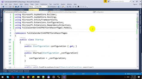 using fullcalendar in asp net core razor pages and entity framework