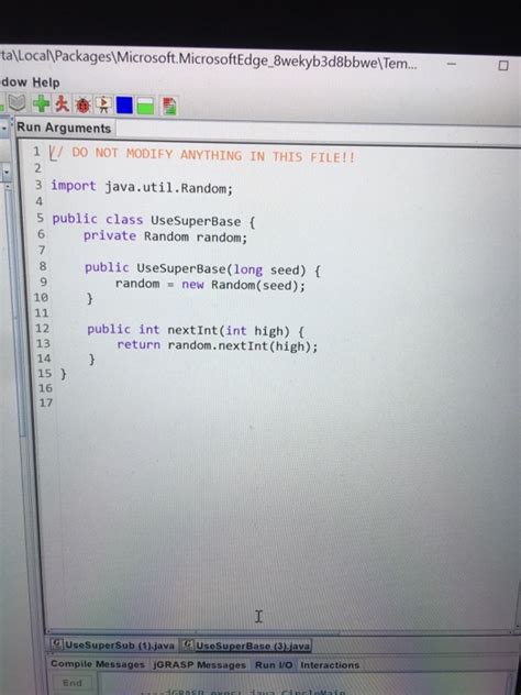 [solved] public class usesupersub extends usesuperbase