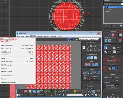 shell modifier s inside sphere texture wrong way autodesk community