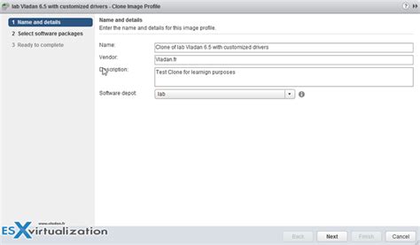 vmware vsphere 6 5 and new image builder gui cloning a profile esx