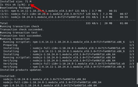 how to install node js on centos 8 linuxways